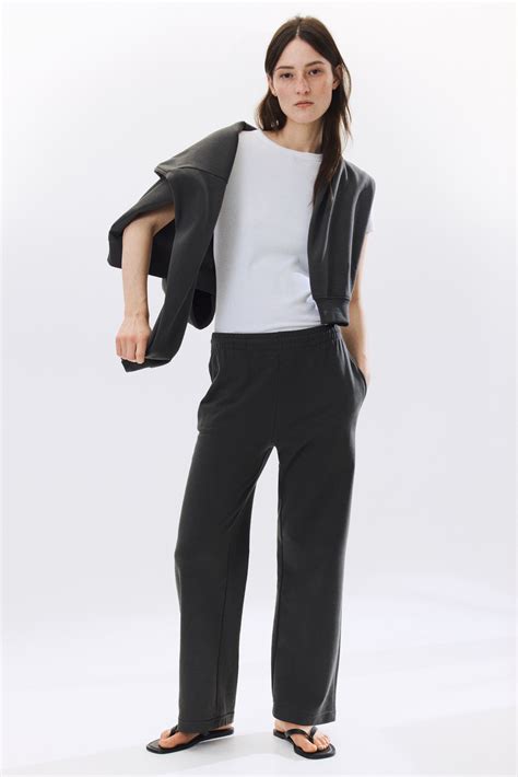 스웨트 팬츠 다크 그레이 여성 Handm Kr 스웨트 팬츠 다크 그레이 여성 Handm Kr