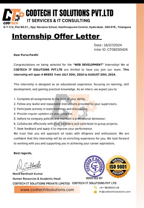 Purva Pardhi On Linkedin Webdevelopment Internship