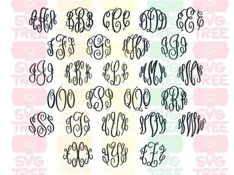Master Circle Script Monogram Alphabet Svg Files