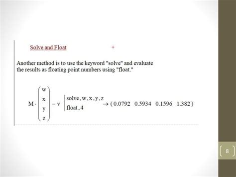 Solving Linear System Of Equations Ppt