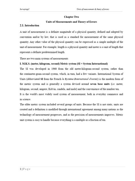 Unit 2 Pdf Observational Error International System Of Units