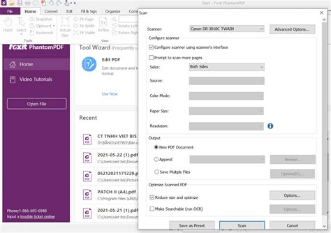 Hướng Dẫn Scan Bằng Phần Mềm Foxit Phantom Iscan Vn