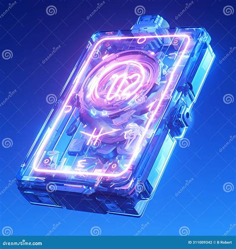 Floating Holographic Cyberpunk Clock For Futuristic Decor Stock