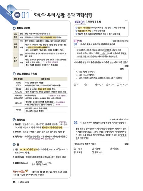 알라딘 미리보기 30일컷 과탐기출 화학 1 2021년