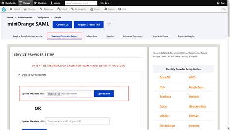 setup drupal as saml service provider saml sp single sign on sso