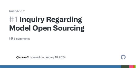 inquiry regarding model open sourcing · issue 1 · hustvl vim · github