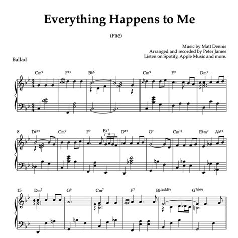 Sheet Music For Everything Happens To Me Plié Pdf