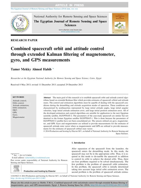 Pdf Combined Spacecraft Orbit And Attitude Control Through Extended
