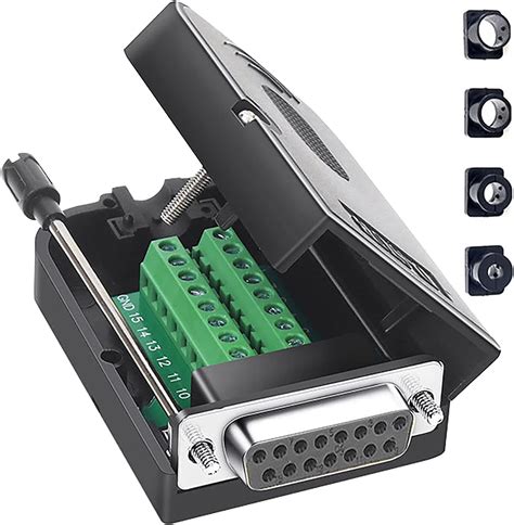 Tunghey 2 Pack Db15 Breakout Connector D Sub Solderless Serial To