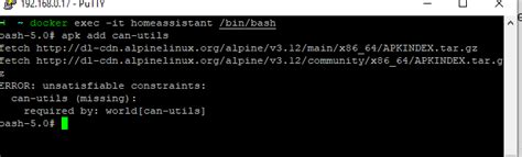 bash script works ok from ssh terminal not when used as shell command service in hass io home