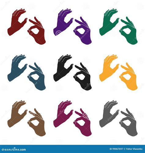 Sign Language Icon In Black Style Isolated On White Background