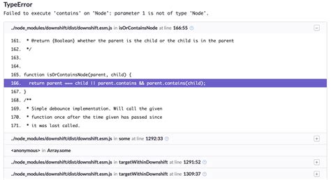 Typeerror In Isorcontainsnode · Issue 1155 · Downshift Jsdownshift · Github