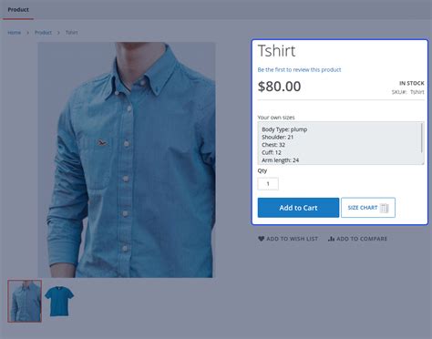 Magento 2 Size Chart Extension Integrate Size Guide Module Webkul
