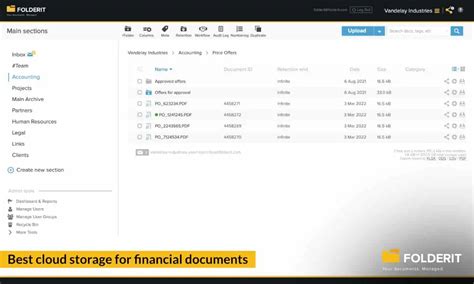 Best Cloud Storage For Financial Documents Document Management System Folderit