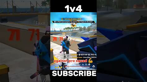 Can I Do 1v4🥶 Against Pro Squad 😳 Shorts Freefire Freefire1vs4 Thanks Smff1 Youtube