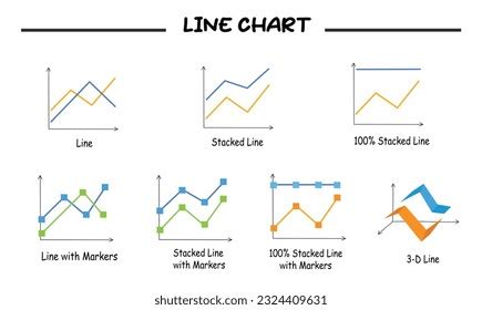 Different Types Line Chart Graph Vector Stock Vector Royalty Free Shutterstock