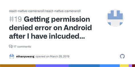 Getting Permission Denied Error On Android After I Have Inlcuded Permissions In Androidmanifest