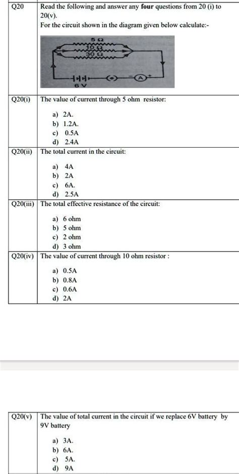 Solved Please Answer And Tell Me Q20 Read The Following And Answer Any Four Questions From 20