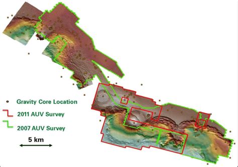 Auv Bathymetric Model Developed From Successive Surveys The Increased Download Scientific