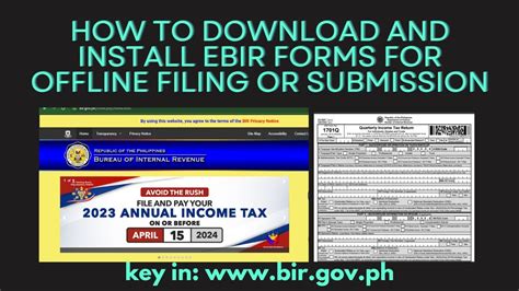 How To Download And Install The Ebir Forms For Offline Filing Or Submission Youtube
