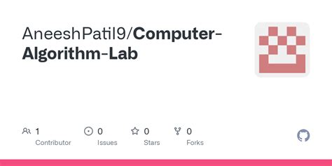 Github Aneeshpatil9computer Algorithm Lab