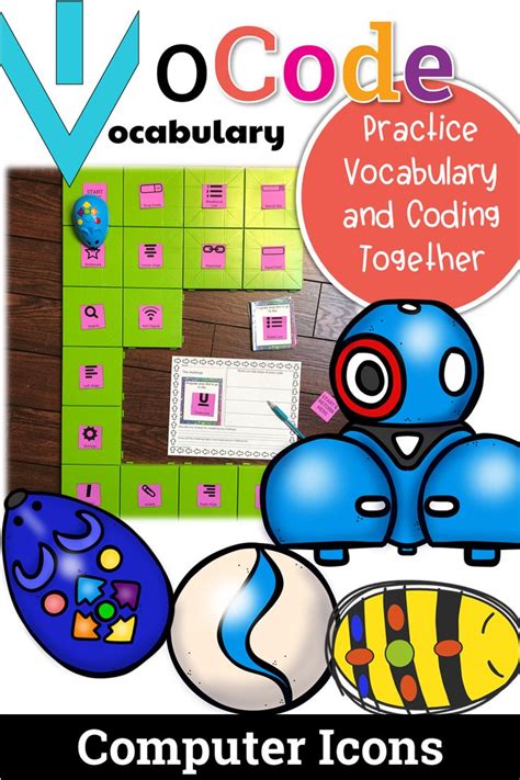 Vocab Coding Computer Icons Robot Activities Kindergarten