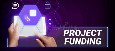 Sign Displaying Project Funding Word For Paying For Start Up In Order Make It Bigger And