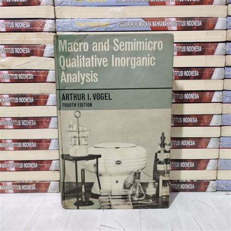 Jual Buku Asli Macro And Semimicro Qualitative Inorganic Analysis