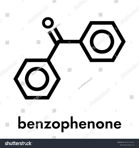 Benzophenone Molecule Skeletal Formula Chemical Structure Stock Vector Royalty Free 2057273231