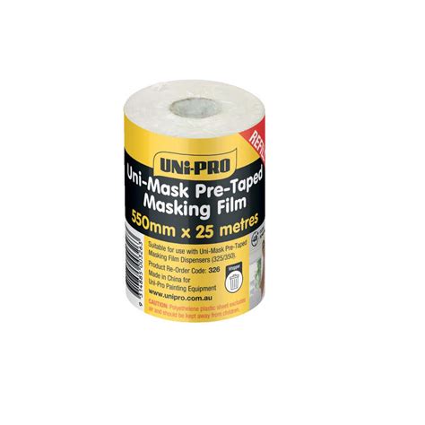 Uni Pro Uni Mask Pre Taped Masking Film Refill 550mm X 25m