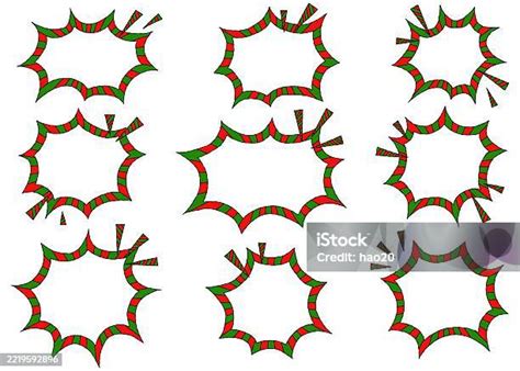비명 거품 세트 손으로 그린 팝 디자인 선 그리기 크리스마스 색상 0명에 대한 스톡 벡터 아트 및 기타 이미지 0명 Brand Name Online Messaging