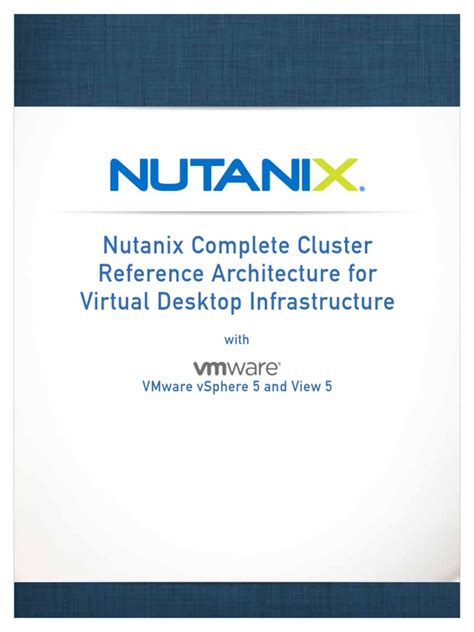 Vdi Nutanix Pdf Desktop Virtualization Computer Cluster