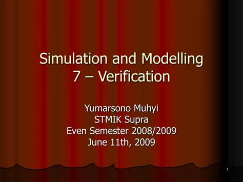 PPT Simulation And Modelling Verification PowerPoint Presentation ID