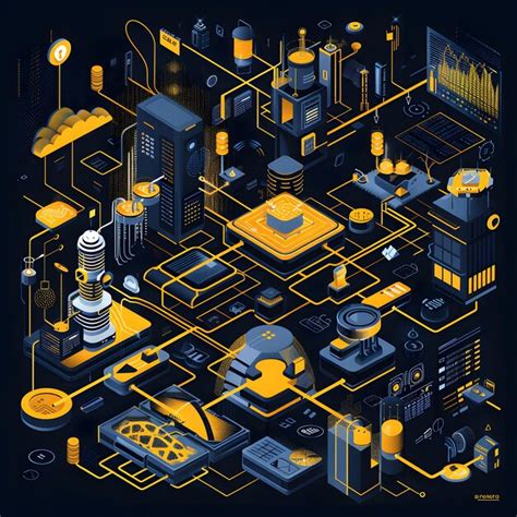 Premium Photo Tech Cubism Minimalist Data Design