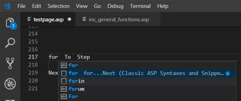 Visual Studio Code For Classic Asp Coding Ralpharama Geek Blog