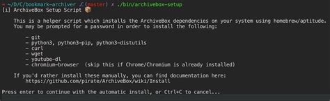install · archivebox archivebox wiki · github
