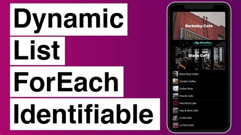 SwiftUI Dynamic List ForEach And Identifiable YouTube