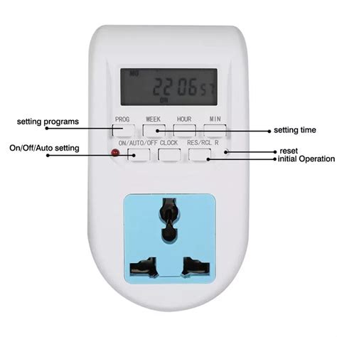 Al 06 Programmable Digital Auto Timer Switch 220vac 10a Uk Plug Bd