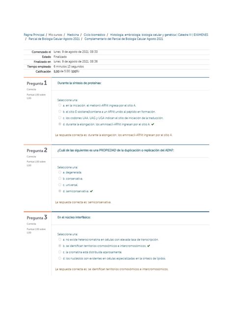 Complementario Del Parcial De Biología Celular Ago 230715 011840 Pdf Biología Celular