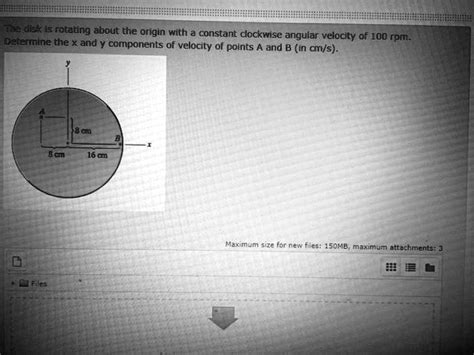 SOLVED The Disk Is Rotating About The Origin With A Constant Clockwise Angular Velocity Of