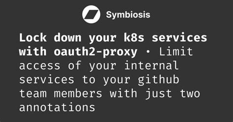 Lock Down Your Kubernetes Services With Oauth2 Proxy Rkubernetes