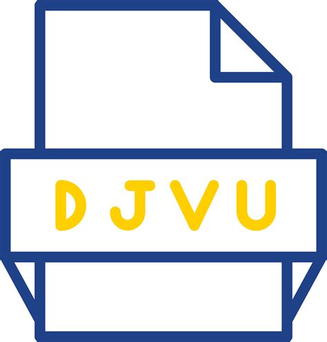 Djvu File Format Icon 15990723 Vector Art At Vecteezy