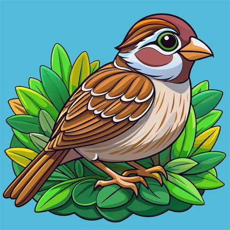 рисунок птицы на синем фоне Премиум Ai сгенерированный вектор