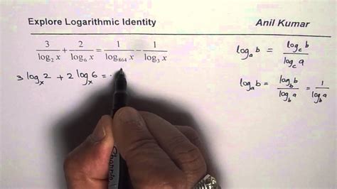 Logarithmic Reciprocal Identity Application Challenge Test Question Youtube