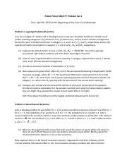 Problem Set 1 Spring 2022 Pdf Public Policy 383 277 Problem Set 1 Due April 26 2022 At The