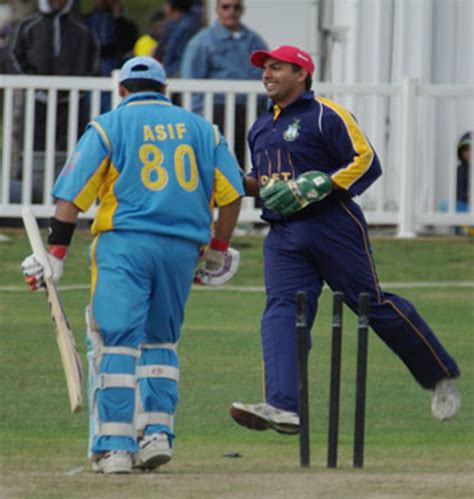 Asif Mulla Is Bowled By Arsalan Qadir