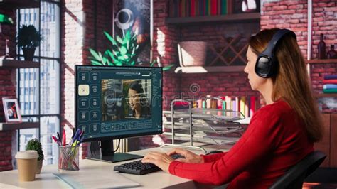 It Engineer At Desk Generating Code Algorithm With Ai Powered Chat