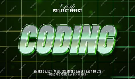Premium Psd 3d Coding Editable Text Effect Template