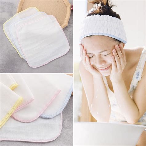 Badu Bg 10 бр лот Почистваща подложка за лице Мека освежаваща чиста кърпа Памучна муселинена