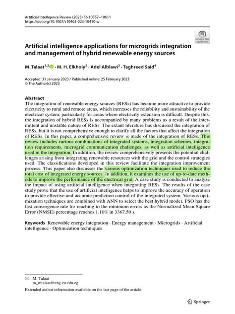 artificial intelligence applications for microgrid integration and
